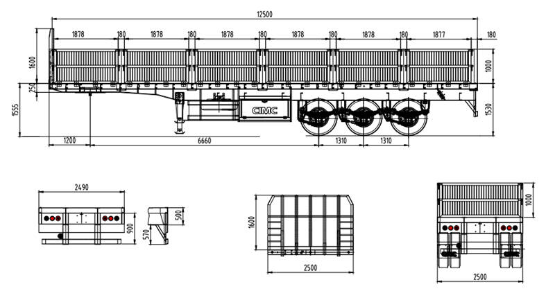 CIMC Side Wall Trailer & Fence Semi Trailer for Sale