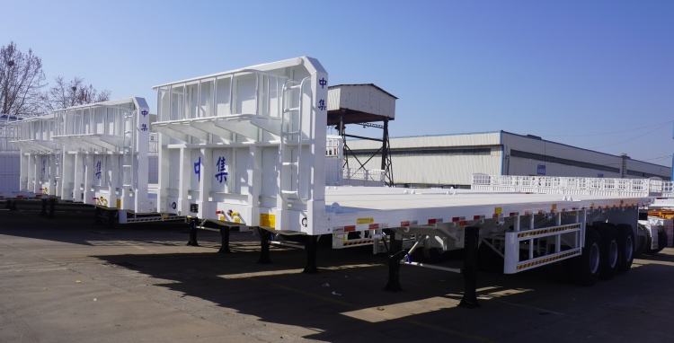 Flatbed Semi Trailer for Sale with Front Wall | Flatbed Semi Trailer ...
